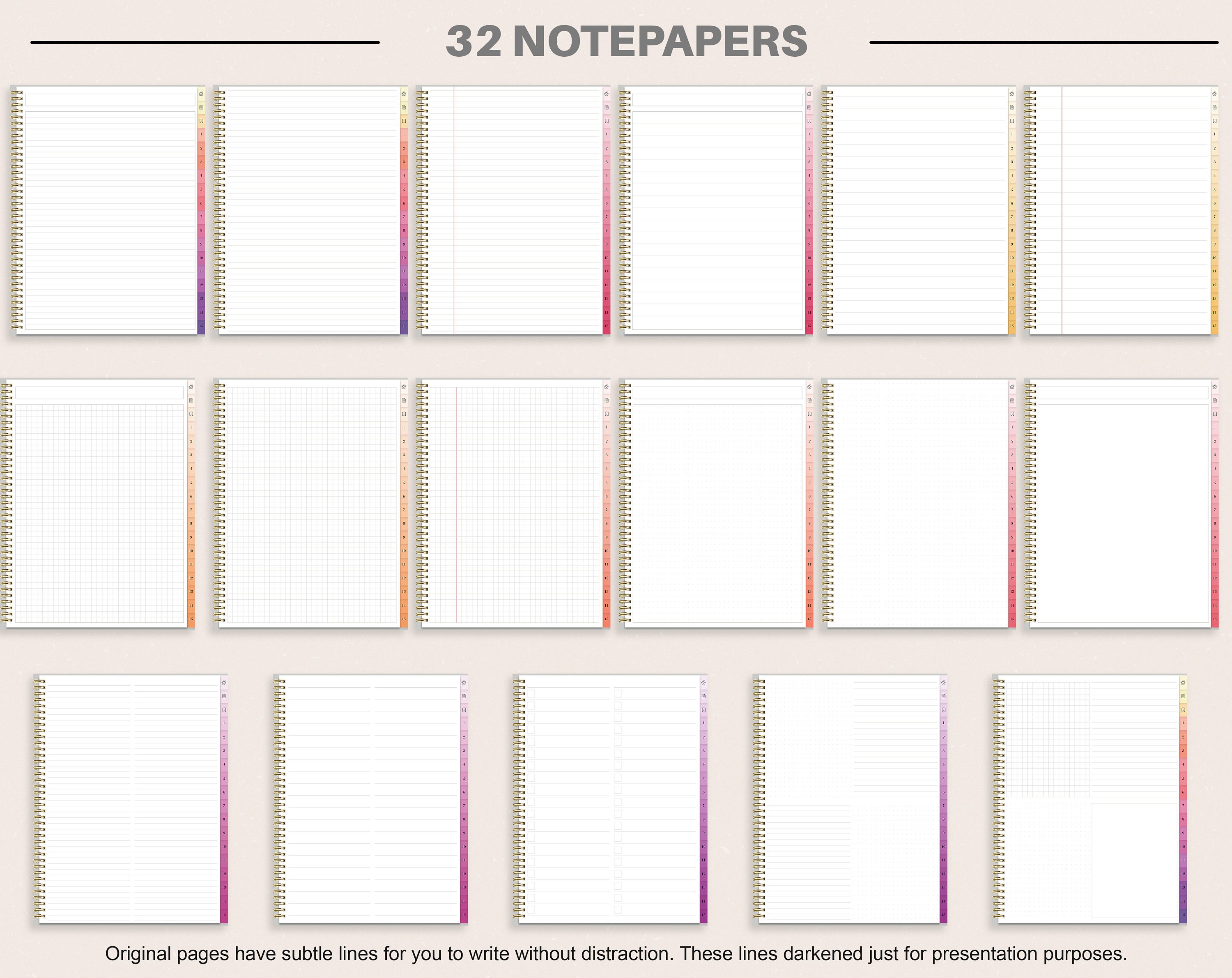 Digital Notebook Goodnotes Digital Notebook With Tabs - Etsy
