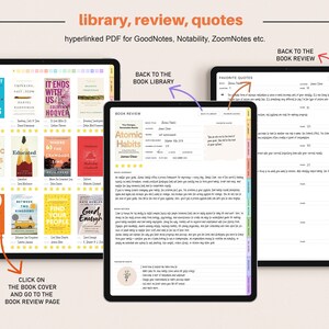 Digital Reading Journal Goodnotes, Digital Reading Planner, Digital ...
