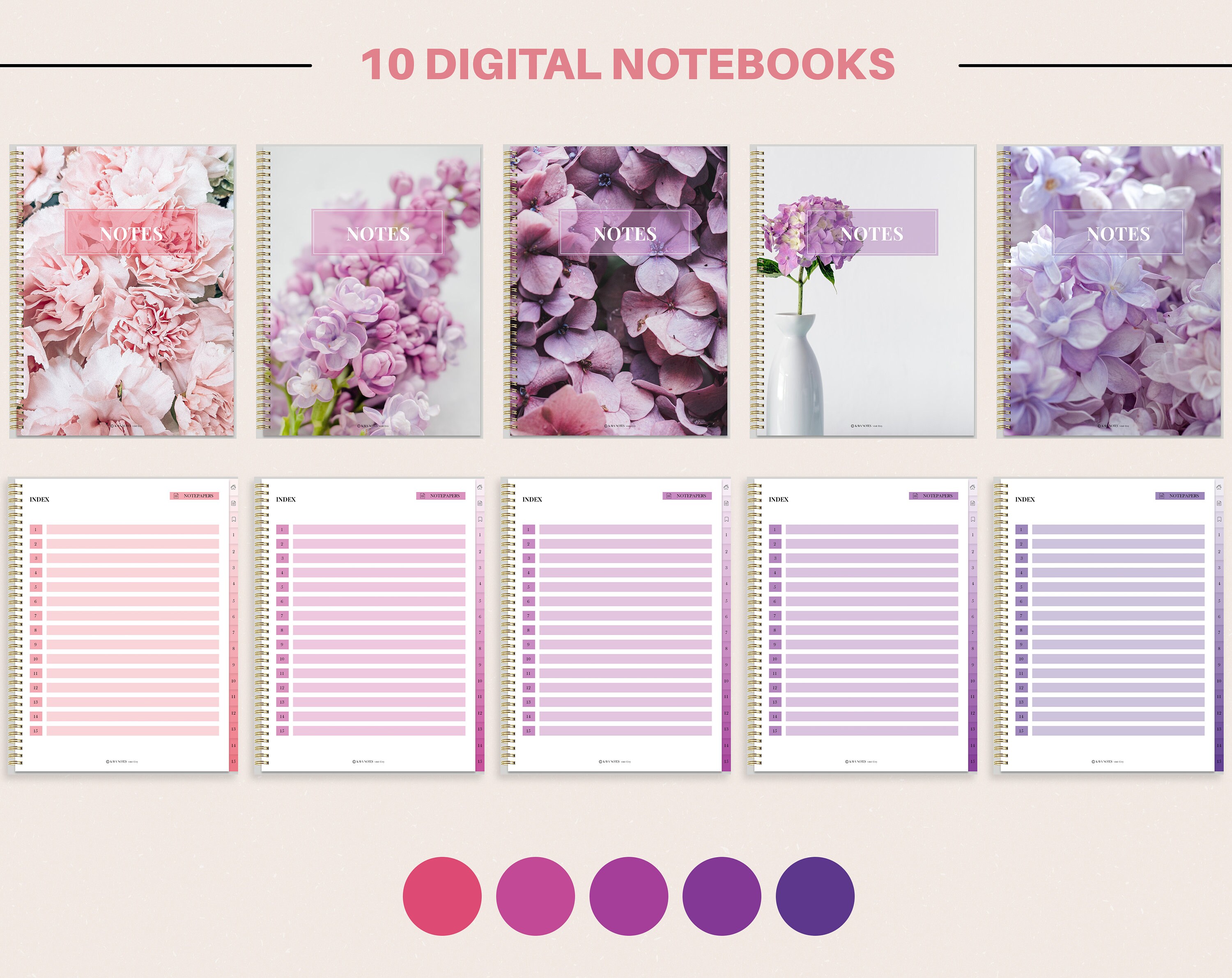 Digital Notebook Goodnotes Digital Notebook With Tabs - Etsy