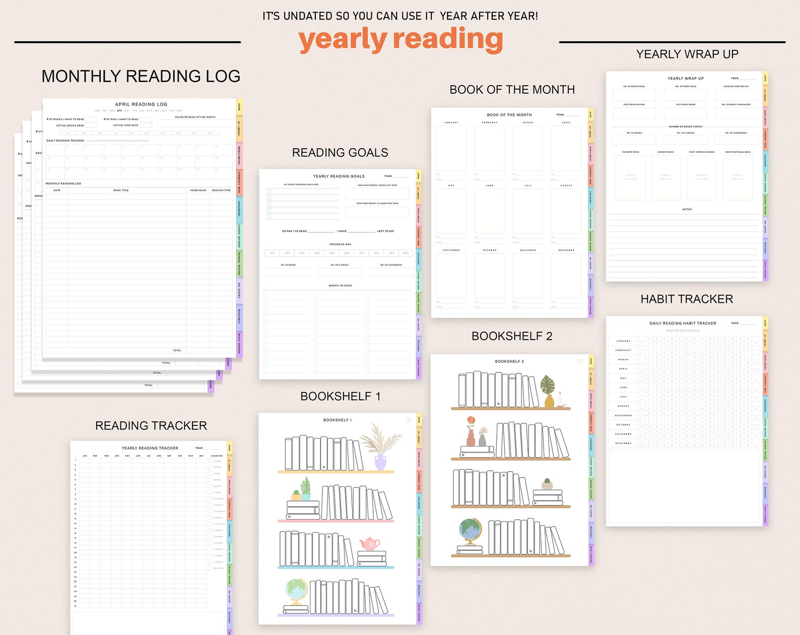 Digital Reading Journal Goodnotes Digital Reading Planner - Etsy