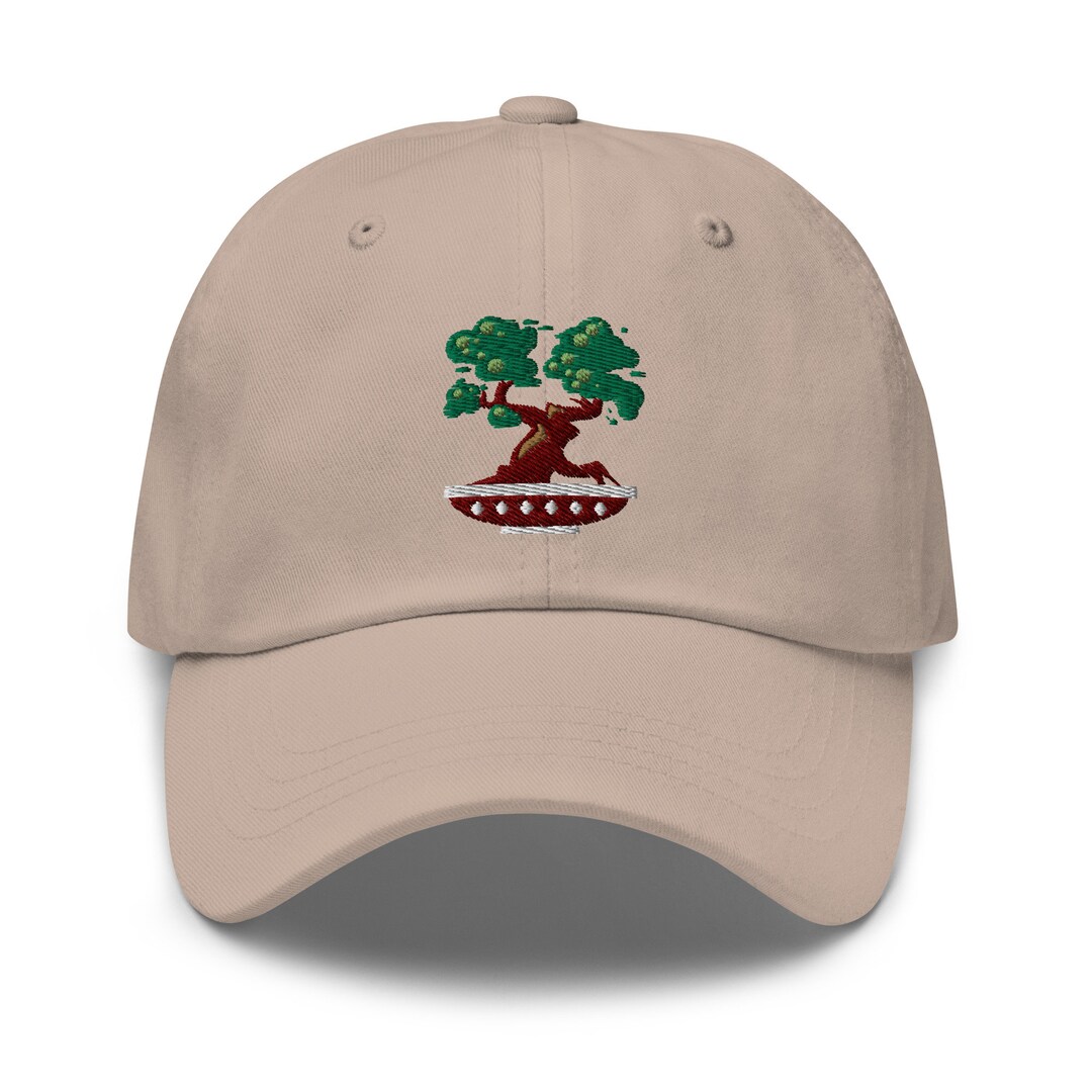 Embroidered Juniper Bonsai Tree Baseball Cap, 100% Cotton Twill Dad Cap ...