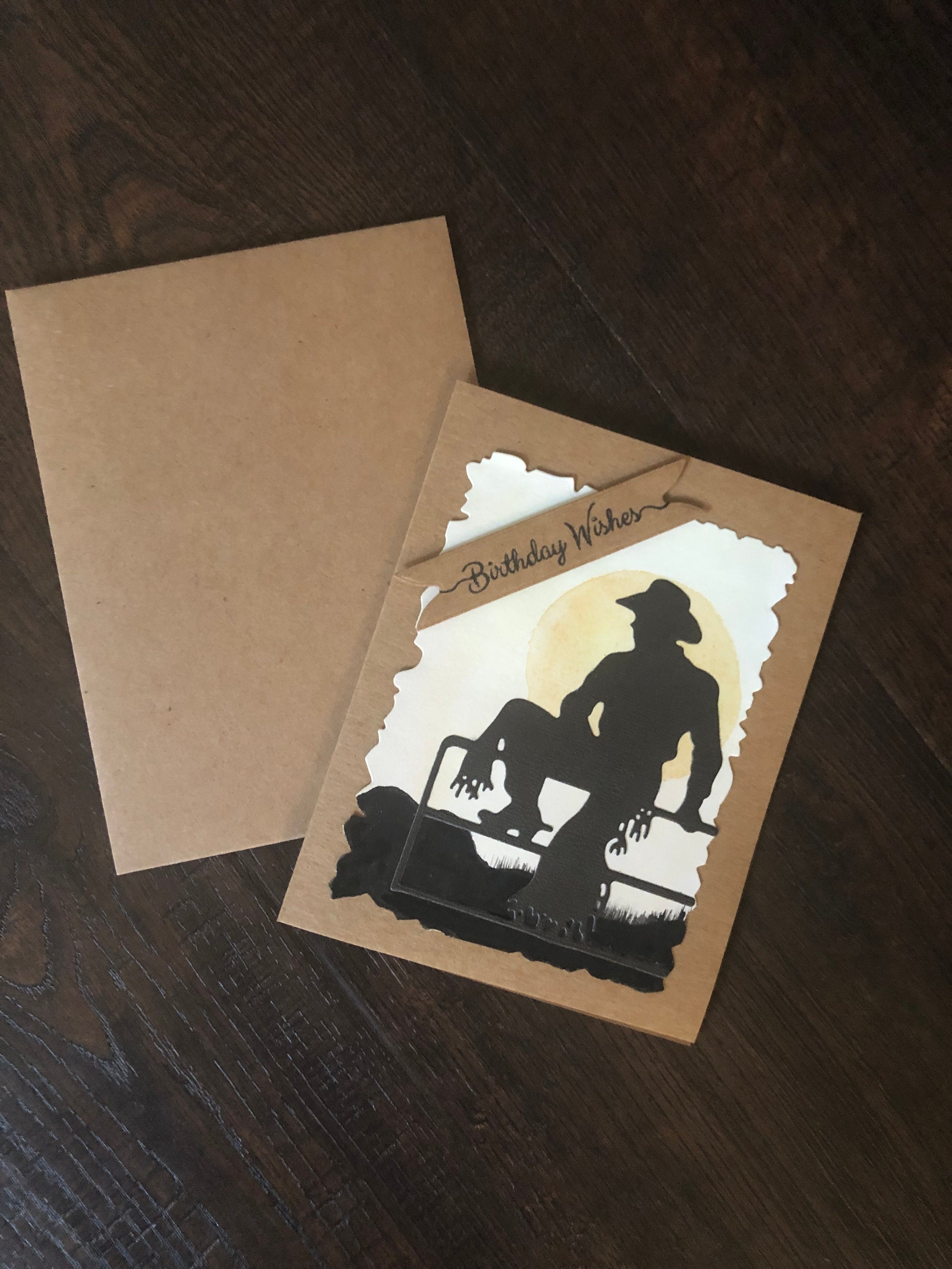 Cowboy Birthday, Western Birthday, Original Watercolor, Southwest, One ...