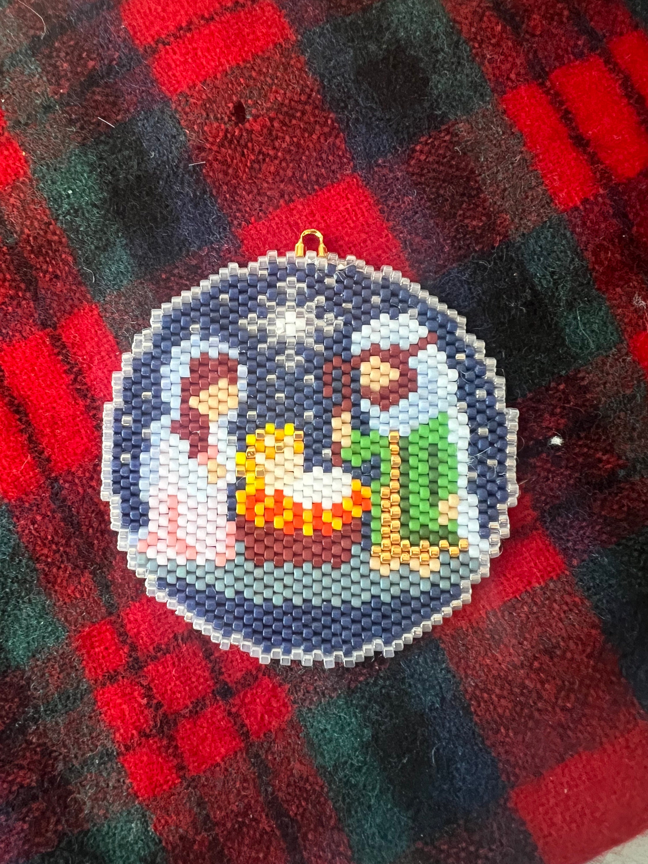 Nativity Ornament, Beaded Ornaments, Handmade, Christmas - Etsy