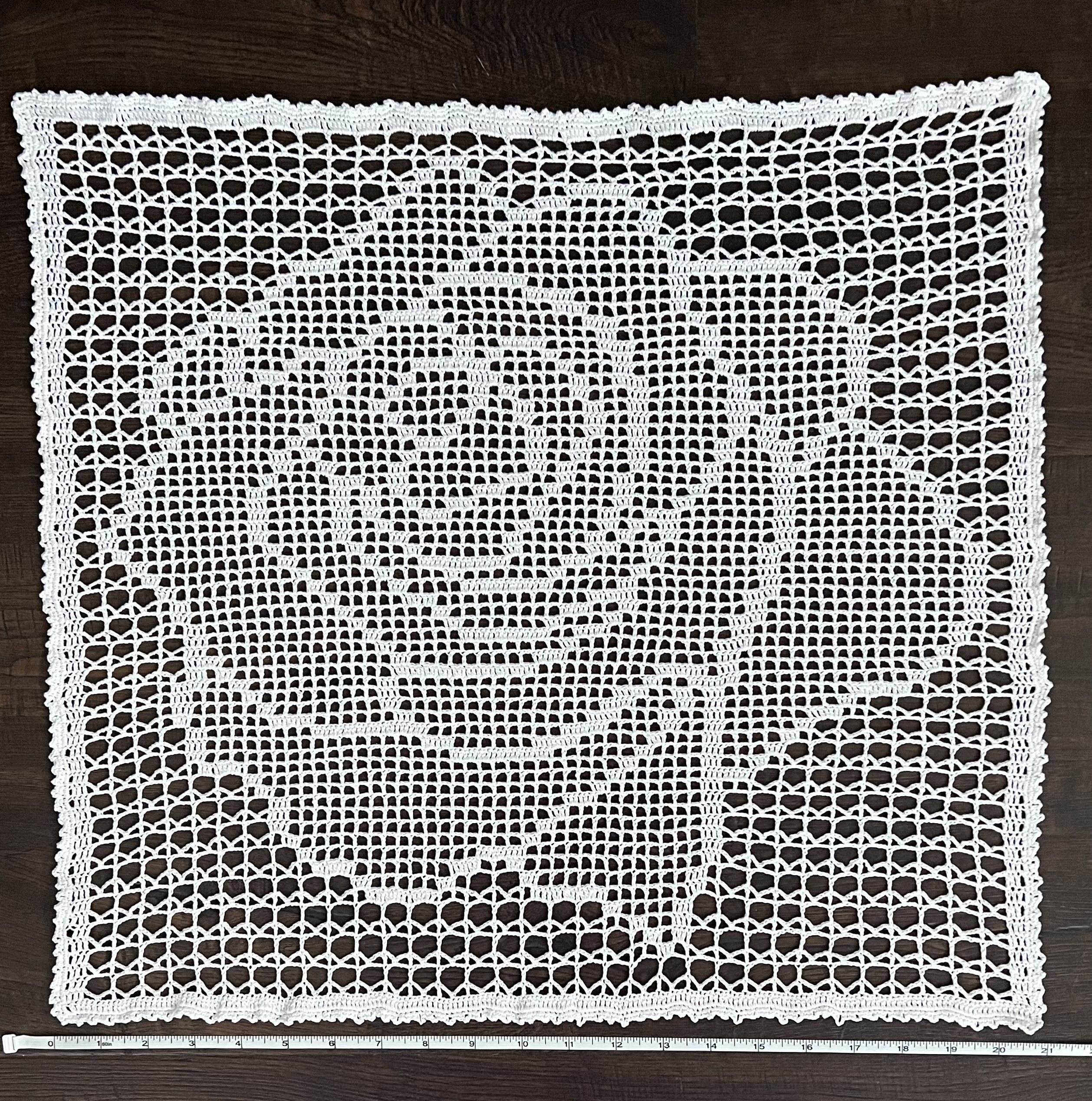Handmade Crochet, Rose Doily, Filet Crochet - Etsy