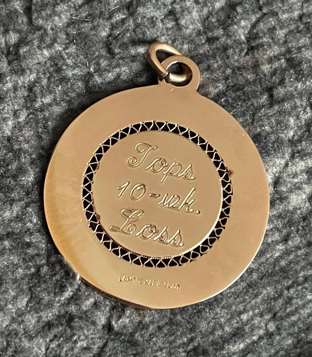 TOPS Vintage Weight Loss Charm “10-wk. Loss” - Etsy