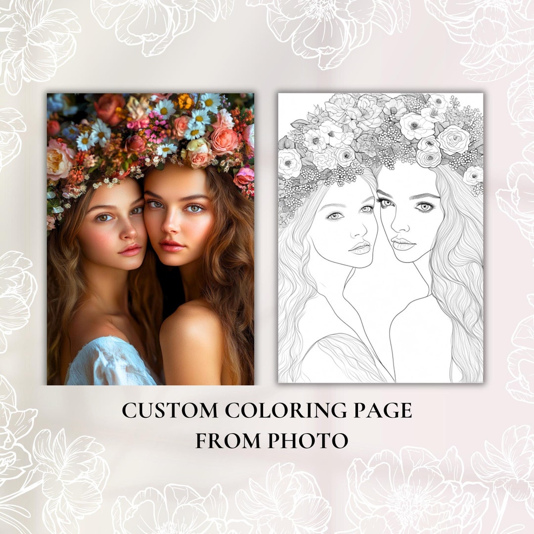 Custom Coloring Book Pages, Personalised Photo to Coloring Page ...