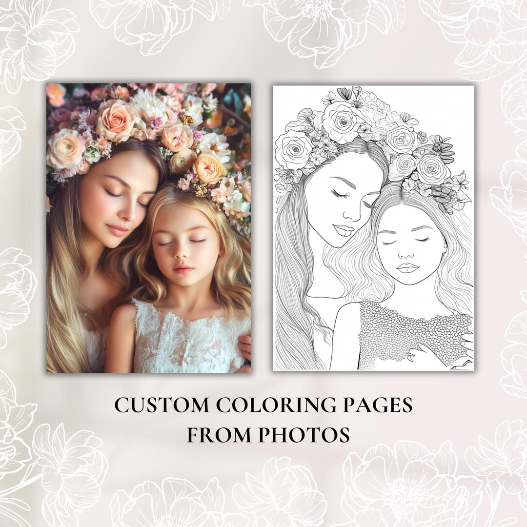 Custom Coloring Book Pages, Personalised Photo to Coloring Page ...