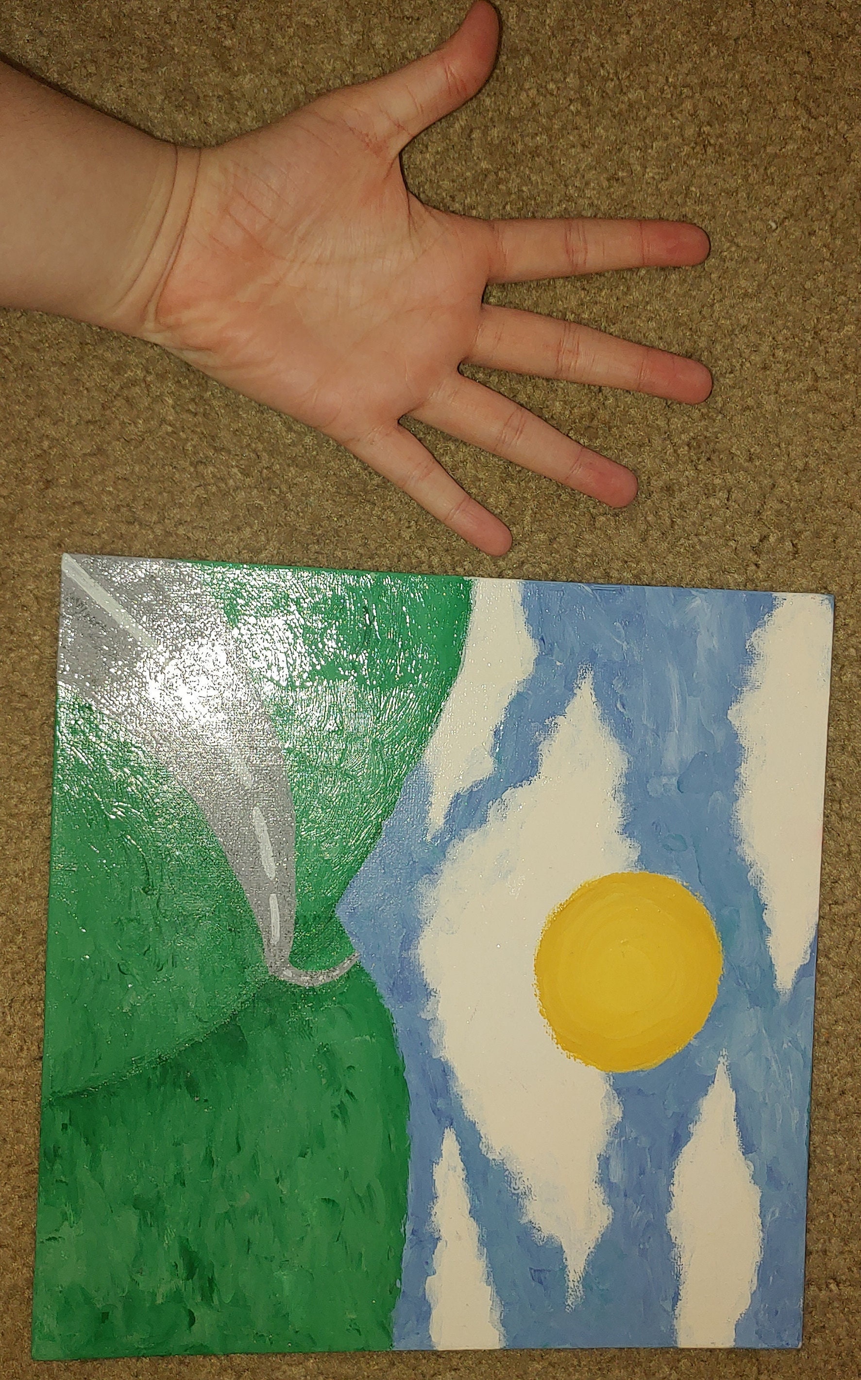 Landscape Finger Painting - Etsy