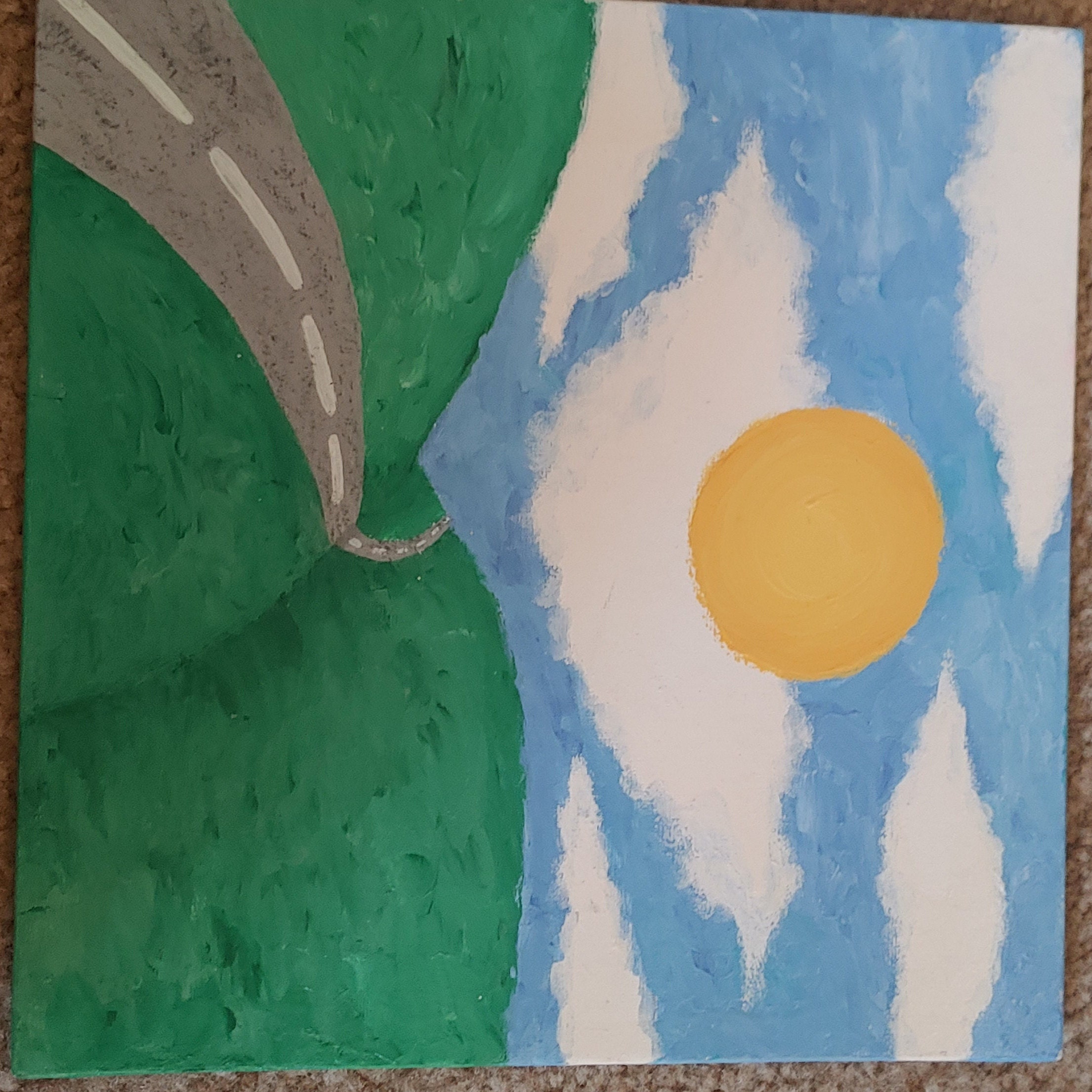 Landscape Finger Painting - Etsy