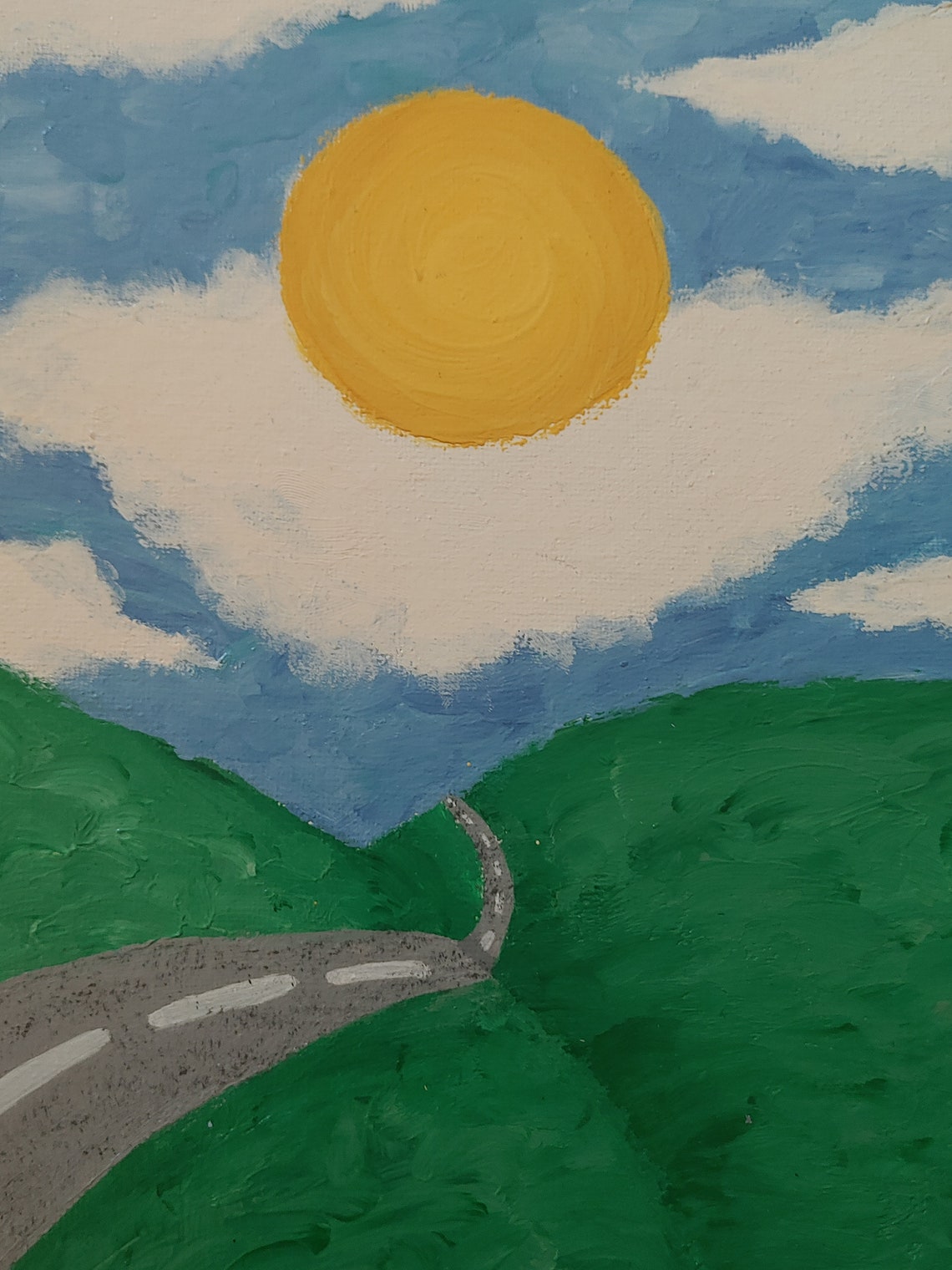 Landscape Finger Painting - Etsy