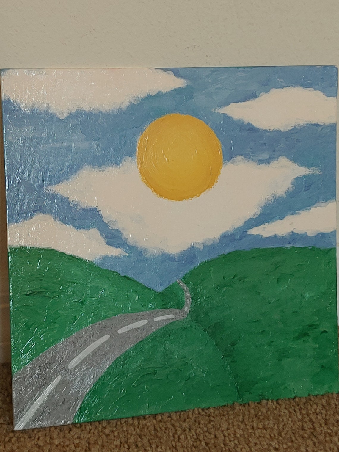 Landscape Finger Painting - Etsy