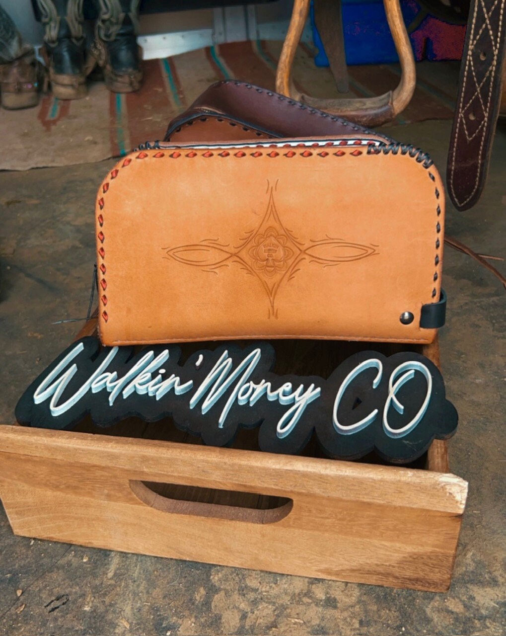 Tooled Leather Shave Kit - Etsy