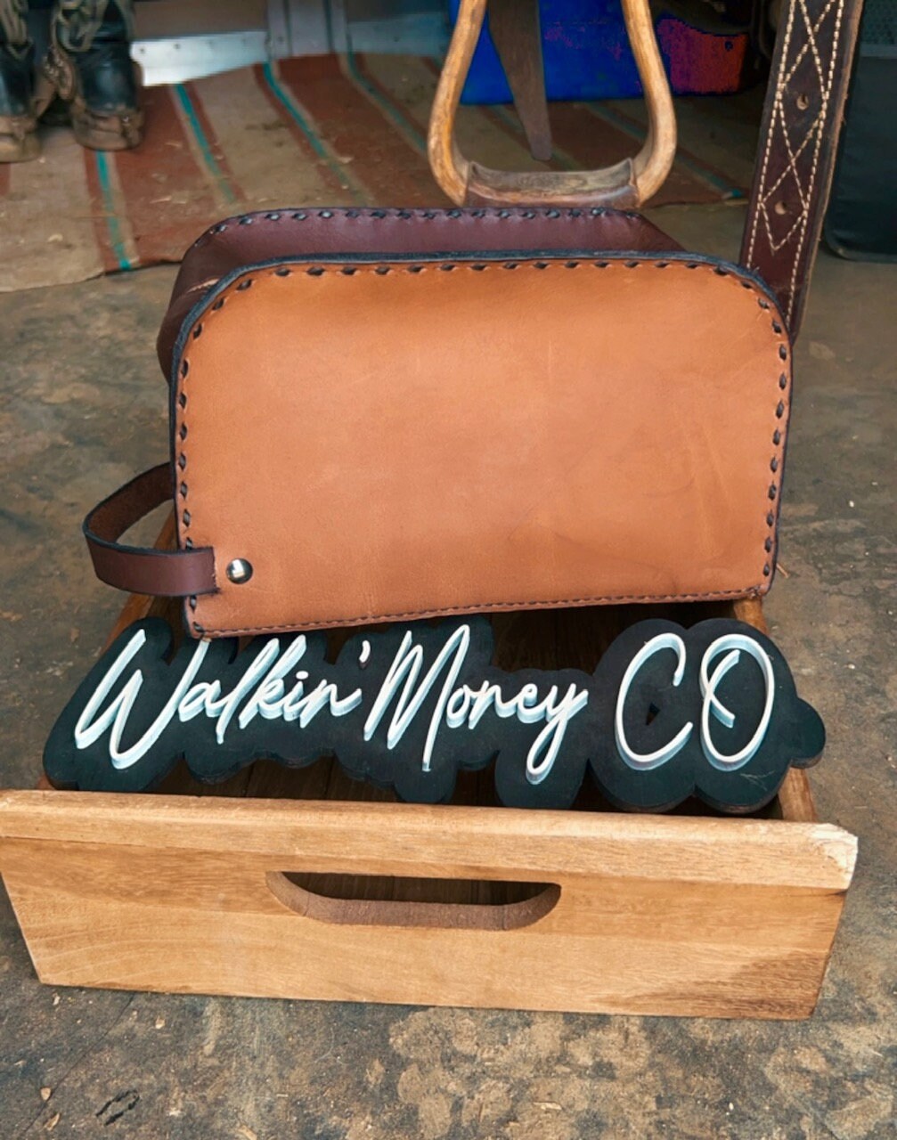 Tooled Leather Shave Kit - Etsy