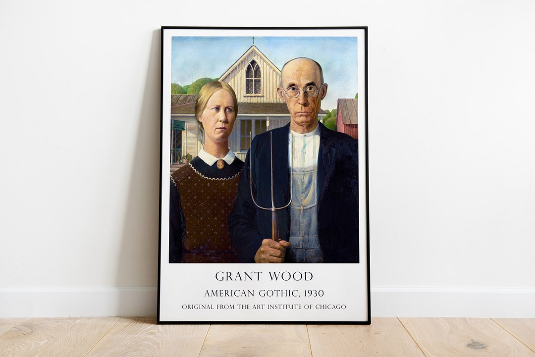 Grant Wood | American Gothic Poster | Iconic American Art Print ...