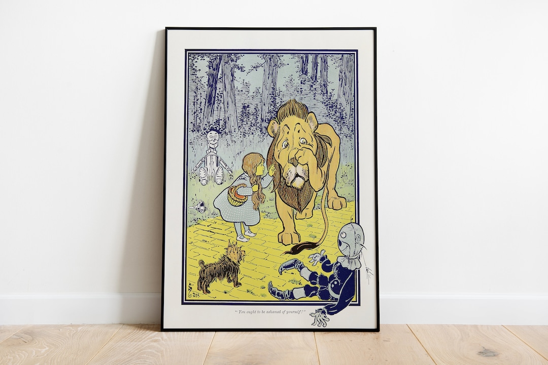 William Denslow | Dorothy Meets the Cowardly Lion Poster | Vintage ...
