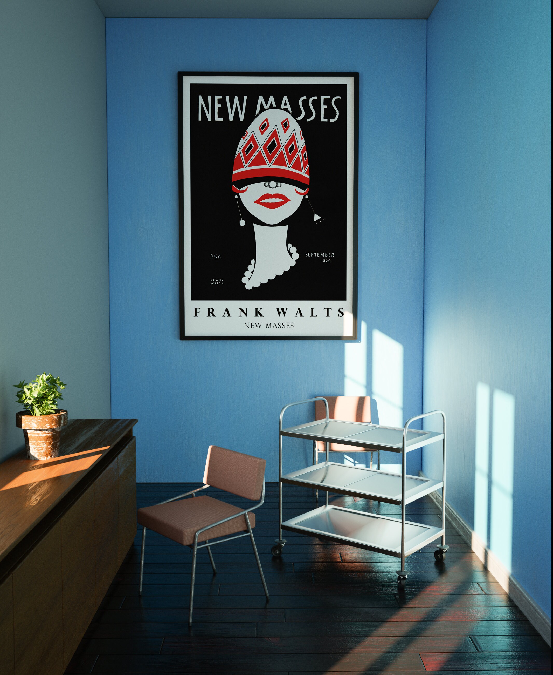 Frank Walts New Masses Poster Vintage Political Art Activist Wall Decor ...