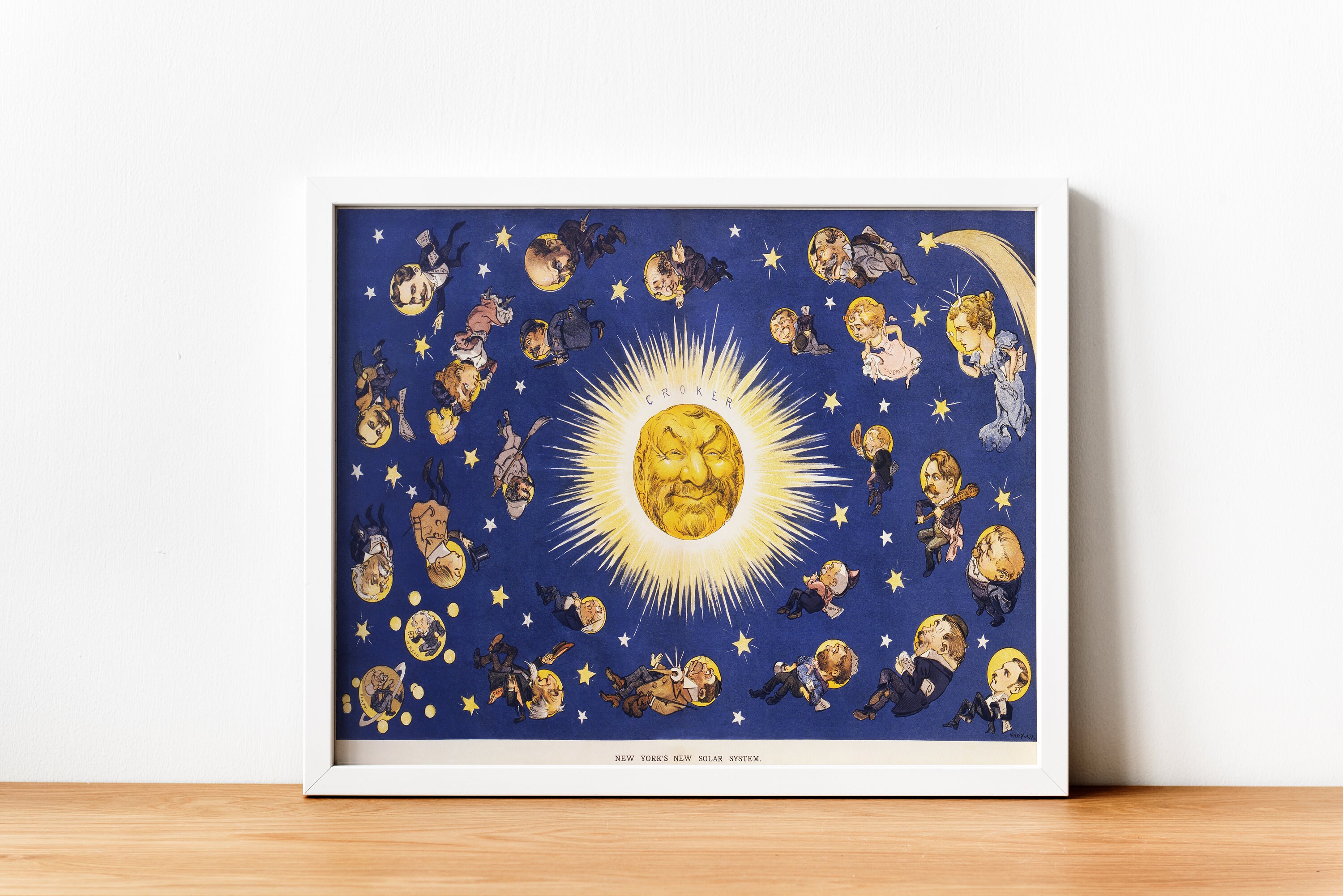 New York's New Solar System Vintage Travel Poster Retro Astronomy Wall ...