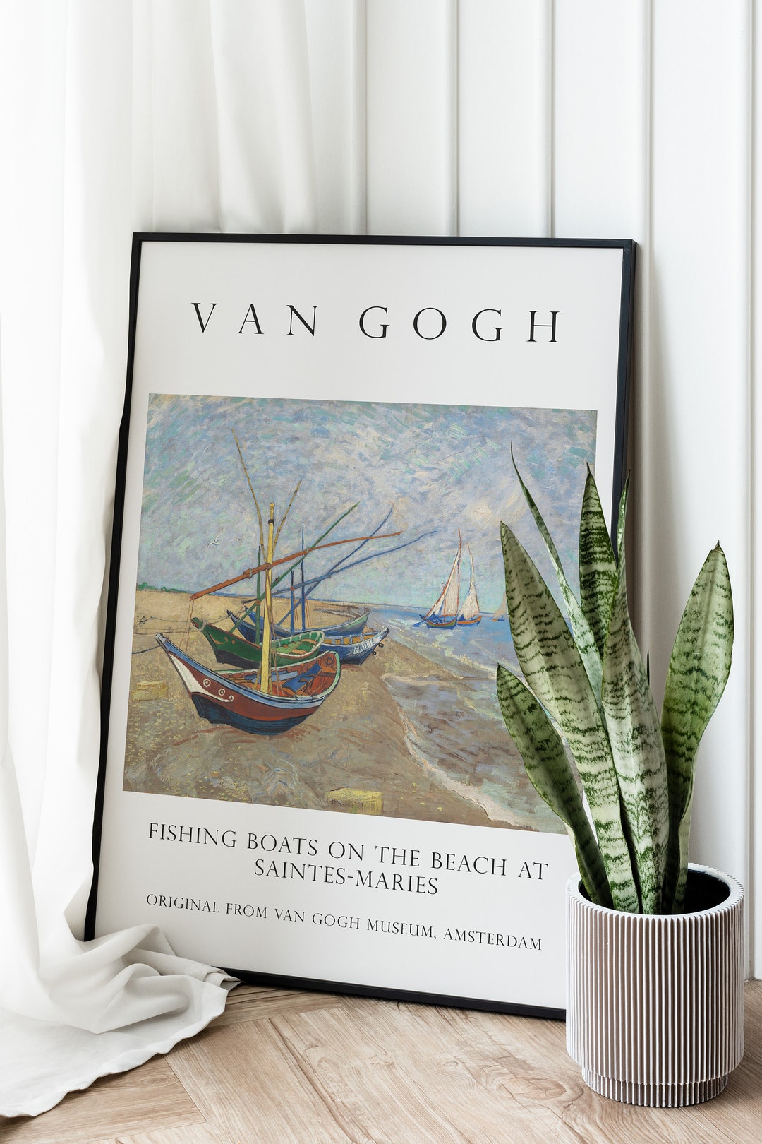 Vincent Van Gogh, Fishing Boats on the Beach at Saintes-maries, Digital ...
