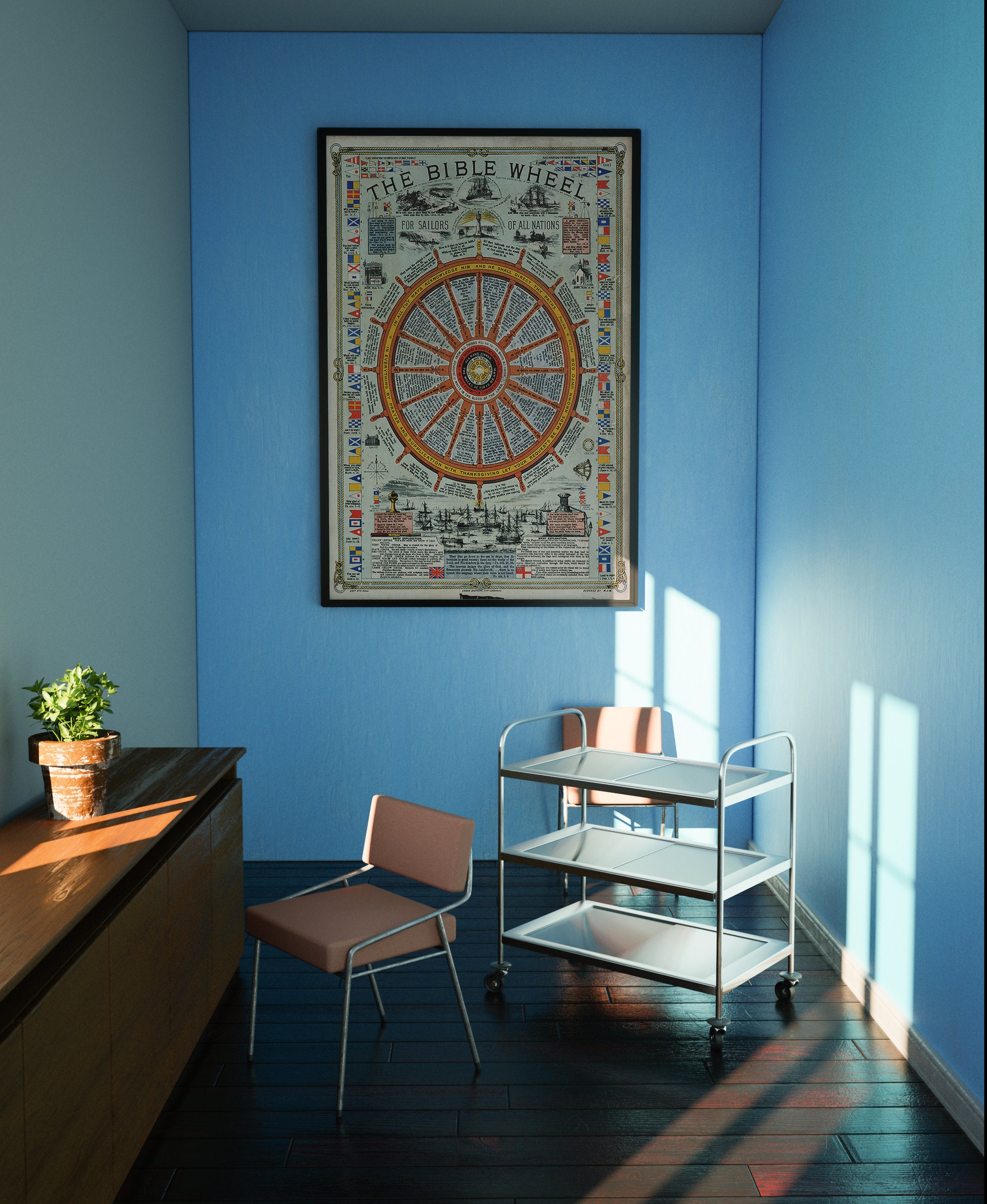 The Bible Wheel Poster Christian Scripture Art Biblical Wall Decor ...