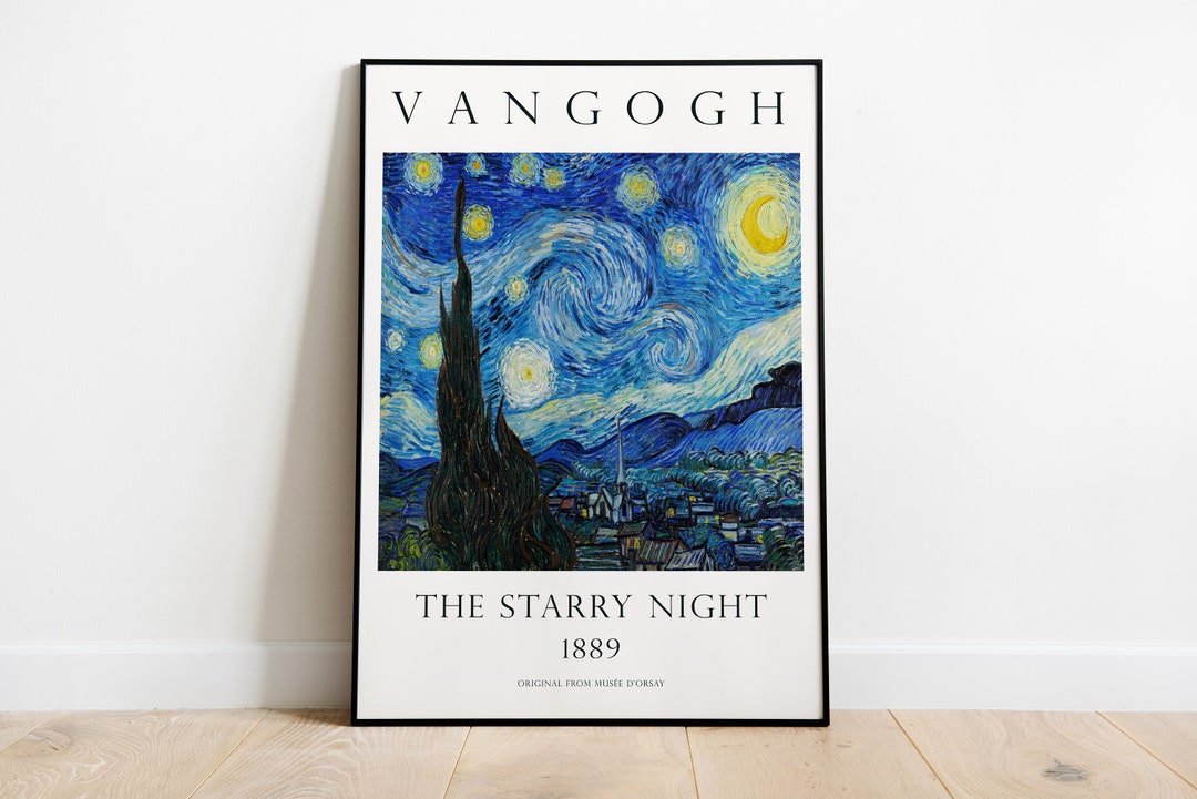 Van Gogh Starry Night Poster: Impressionist Art Print - Etsy