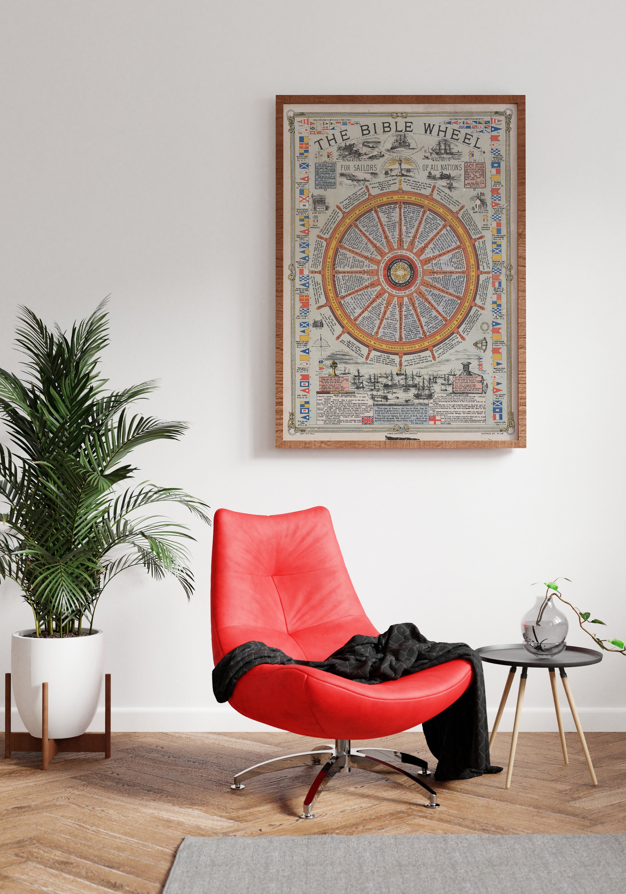 The Bible Wheel Poster | Christian Scripture Art | Biblical Wall Decor ...