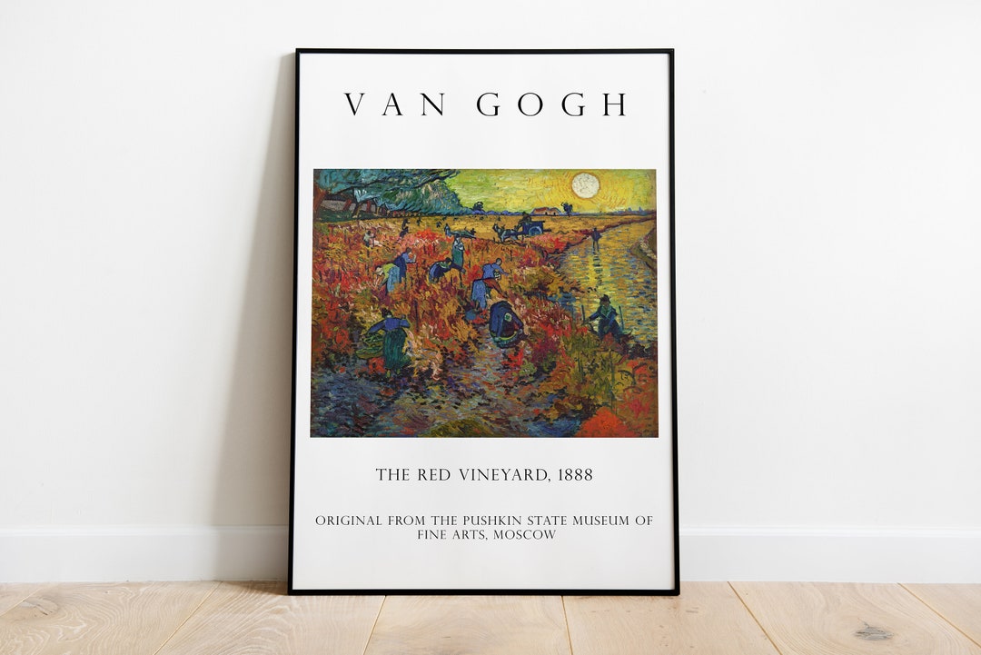 Vincent Van Gogh | the Red Vineyard Poster | Impressionist Art Print ...