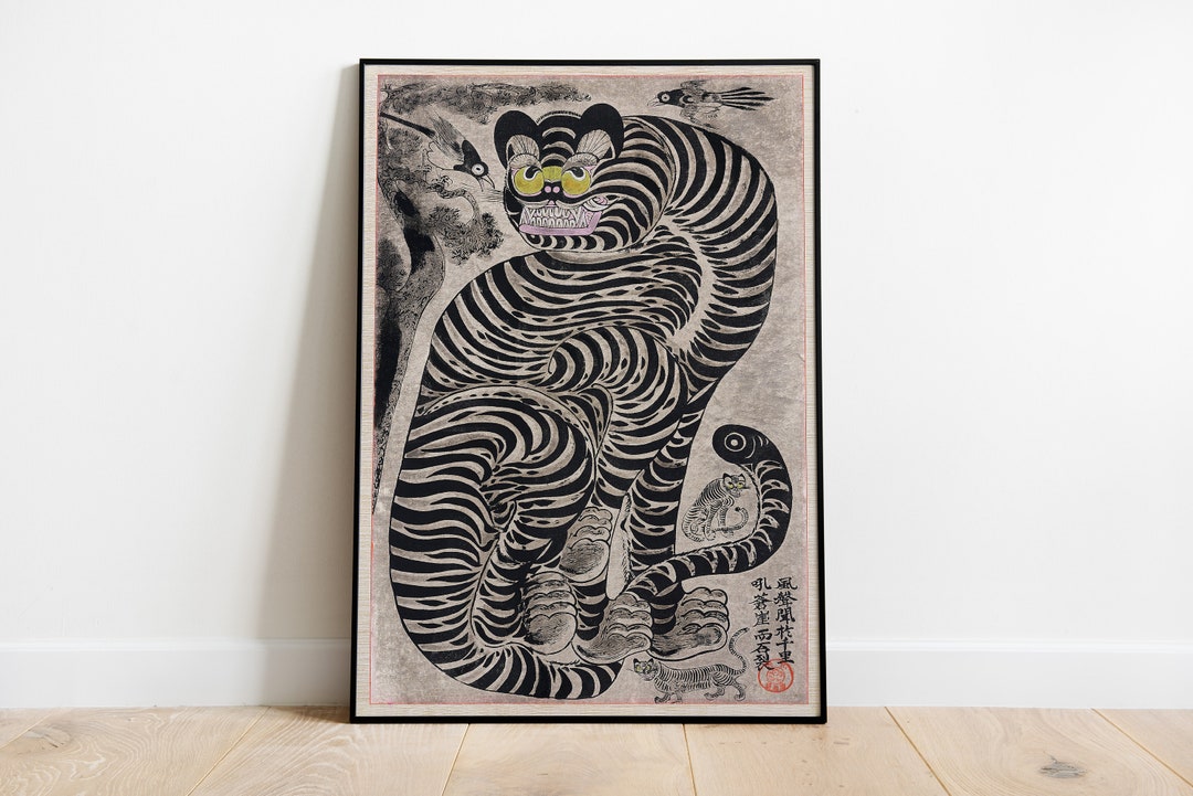 Talismanic Tiger Poster | Mystical Animal Art | Spiritual Wall Decor ...