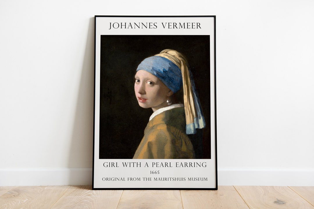 Vermeer Girl With a Pearl Earring Poster: Vintage Dutch Painting - Etsy