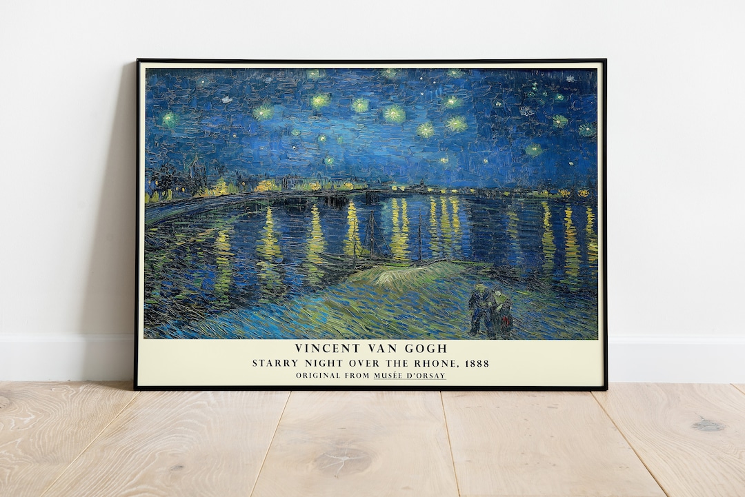 Vincent Van Gogh | Starry Night Over the Rhone Poster | Impressionist ...