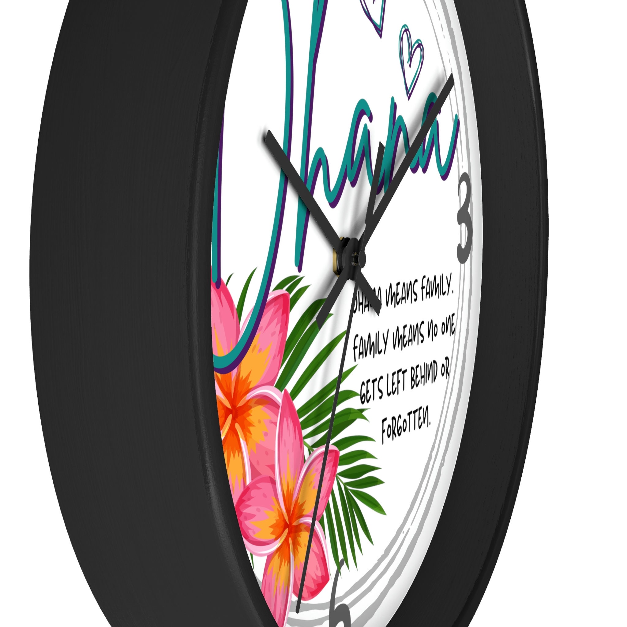 Hawaiian Ohana Flower Clock, Tropical Home Decor - Etsy