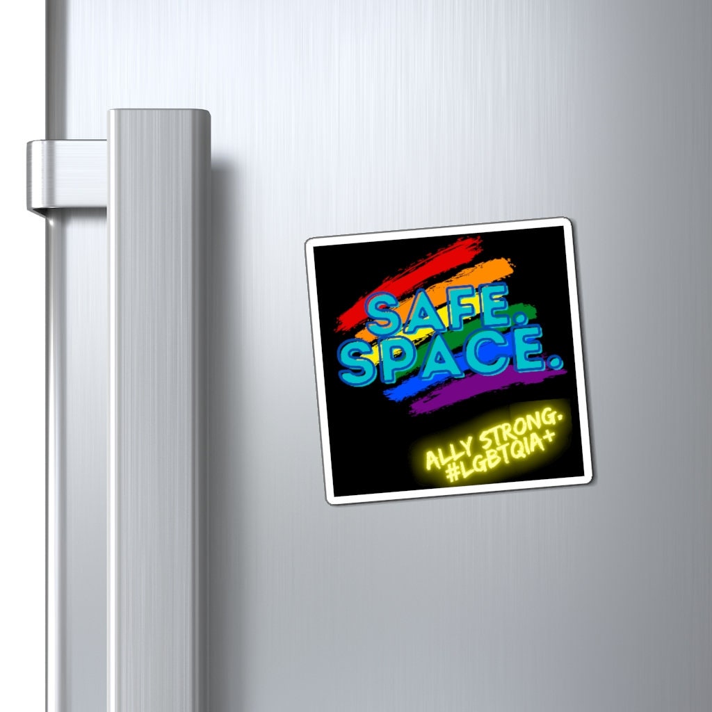 LGBTQ Magnet LGBTQIA Safe Space Fridge Magnet Gay Pride LGBTQ Ally Gift ...