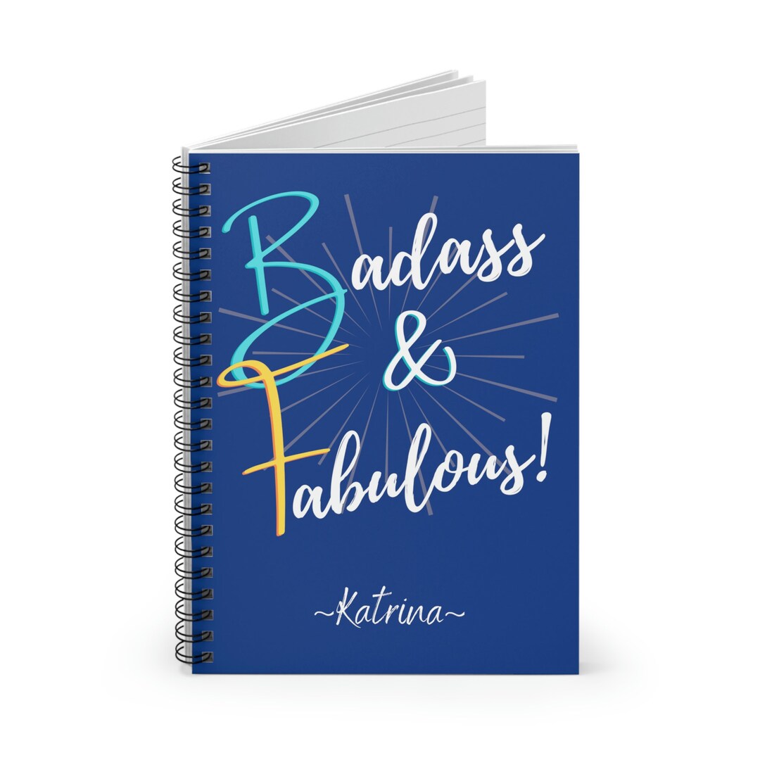 Fun Journal Badass and Fabulous Personalized Softcover Spiral Notebook ...