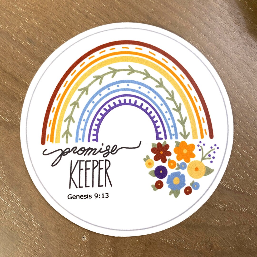Sticker Promise Keeper Rainbow Sticker Christian Scripture - Etsy