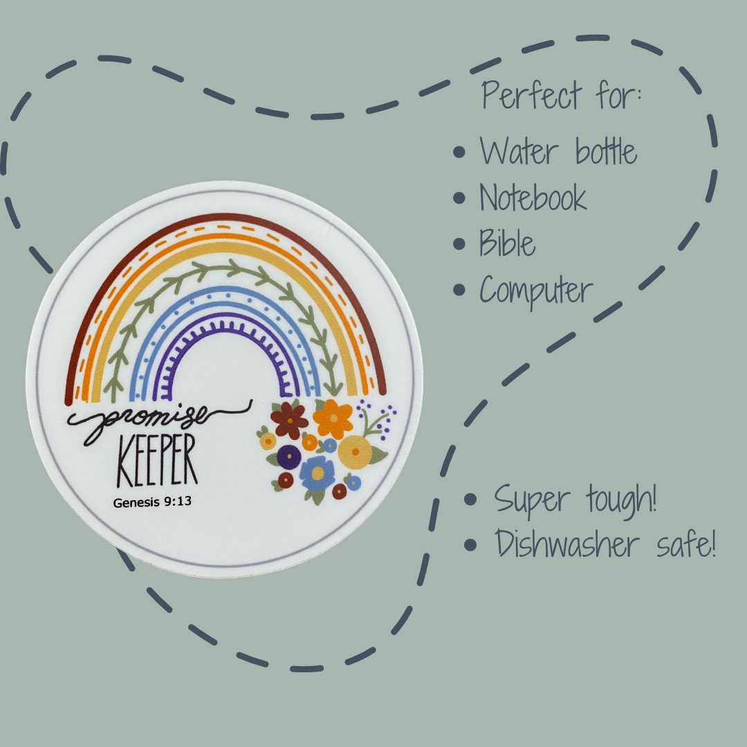 Sticker Promise Keeper Rainbow Sticker Christian Scripture - Etsy