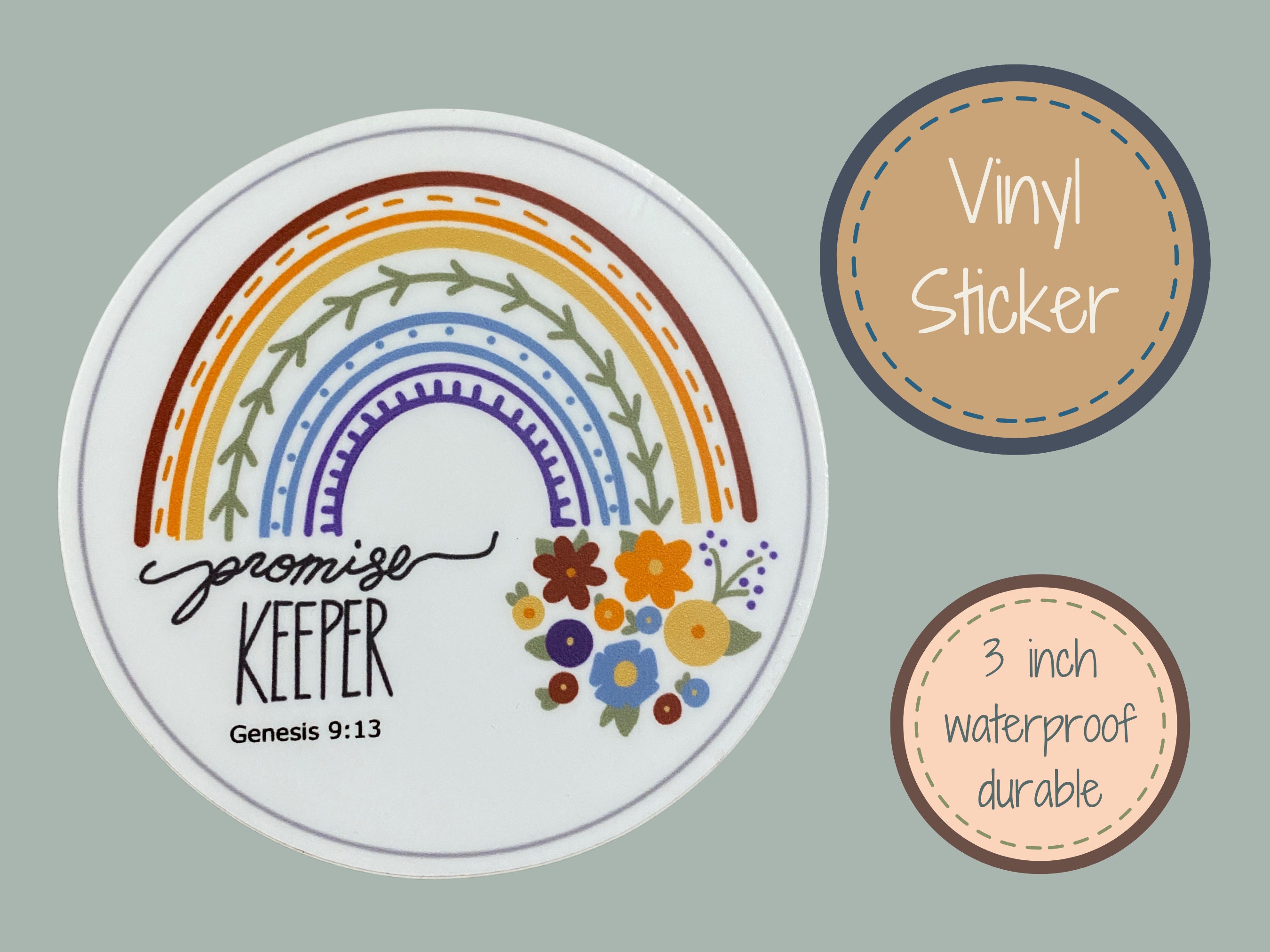 Sticker Promise Keeper Rainbow Sticker Christian Scripture - Etsy