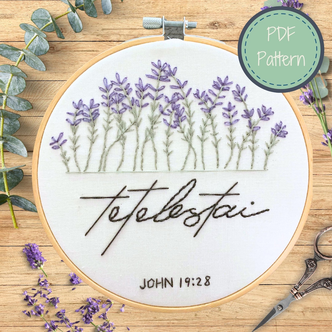 Tetelestai – Digital Christian Embroidery Pattern + Devotional (it is ...
