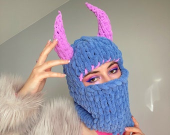 Devil Ski Mask,devil Balaklava , Devil Balaclava , Balaclava With Horns ...