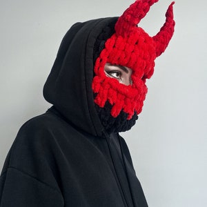 Customizable Horned Balaclava Mask, Balaclava Devil Scull Horns ...