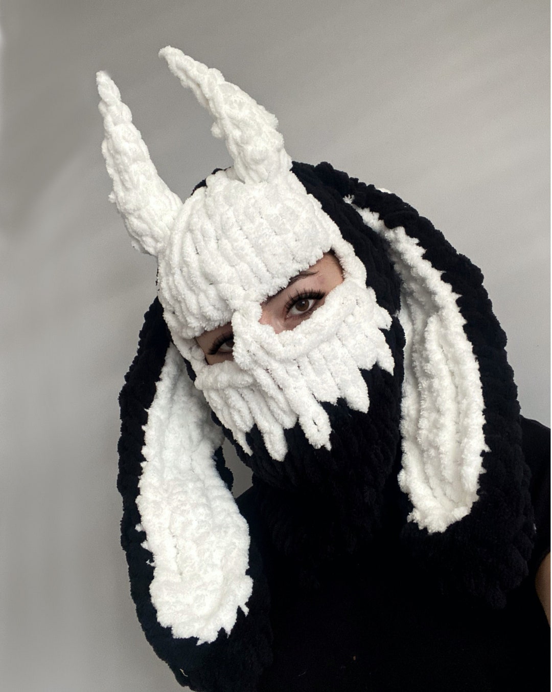 Balaclava Dead Bunny, Festival Mask Devil Scull Horns, Balaclava With ...