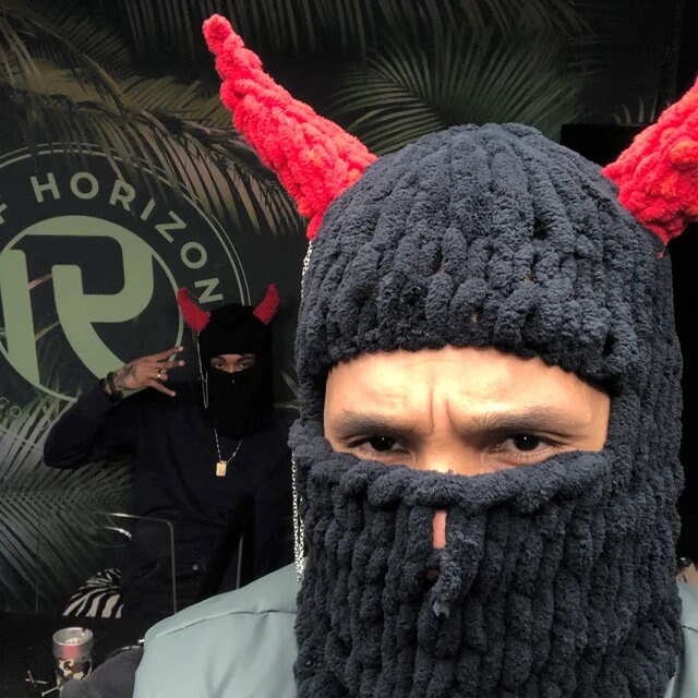 Balaclava Devil Horns Scary Balaclava Devil Scull Horns - Etsy