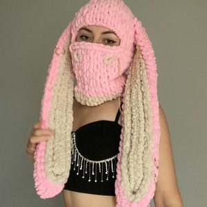 Balaclava Long Bunny Ears Balaclava Mask Balaclava Ear - Etsy