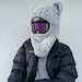 Helmet Cover Bear Balaclava , Ski Mask With Ears on a Helmet , Crochet ...