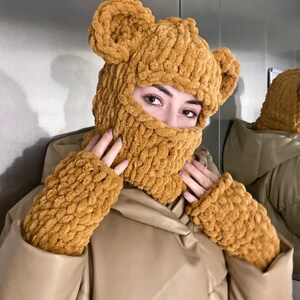 Bear Balaclava, Festival Balaclava Hat, Balaclava for Skiing, Balaclava ...