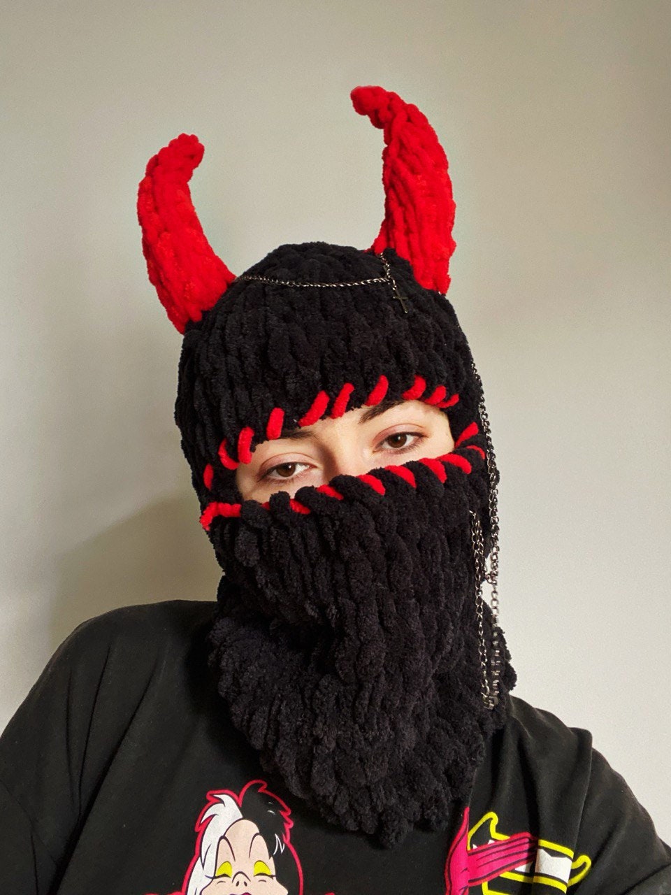 Balaclava Devil Horns Scary Balaclava Devil Scull Horns - Etsy UK