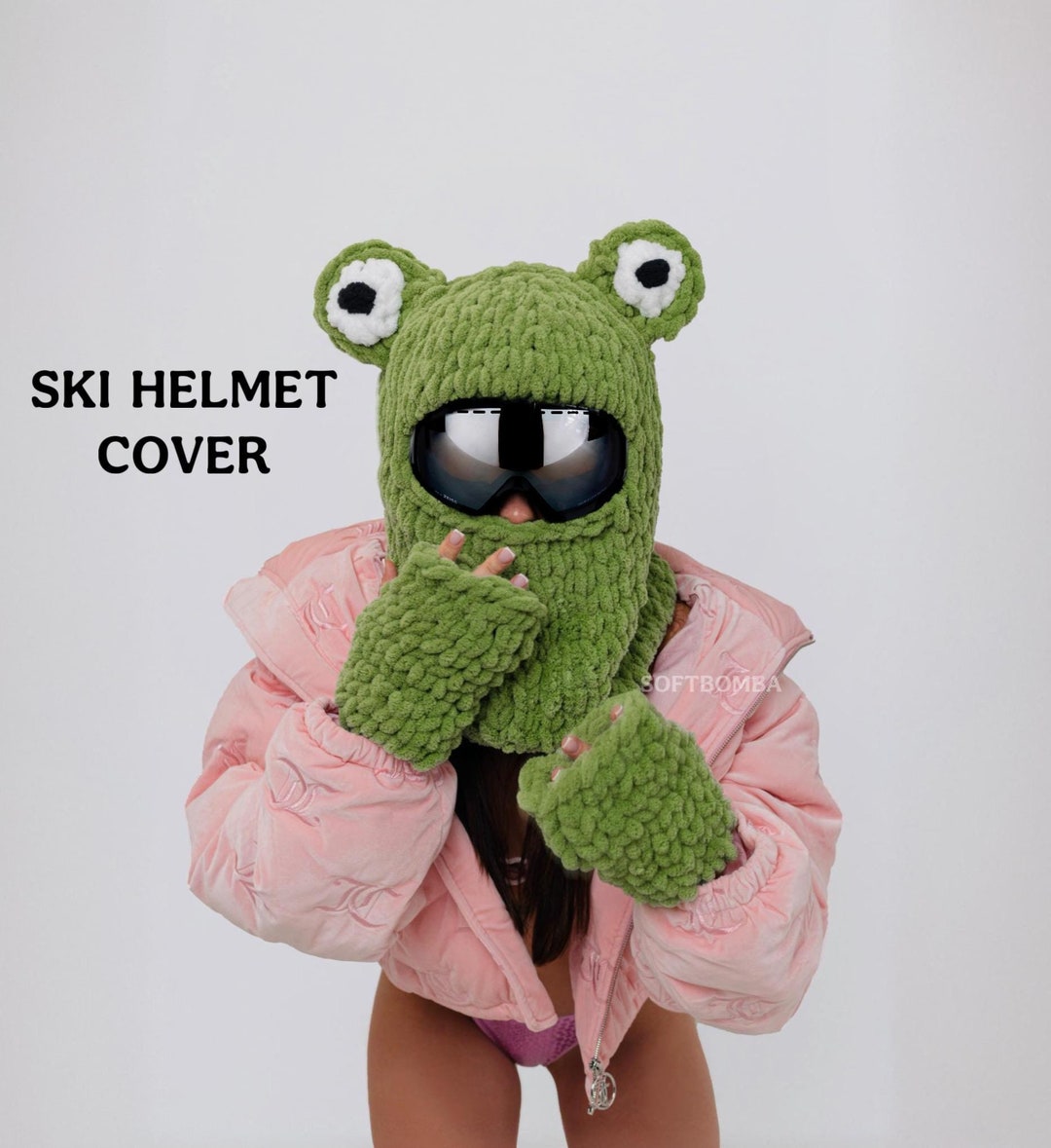 Frog Ski Helmet Cover, Frog Balaclava Mask, Personalized Helmet ...