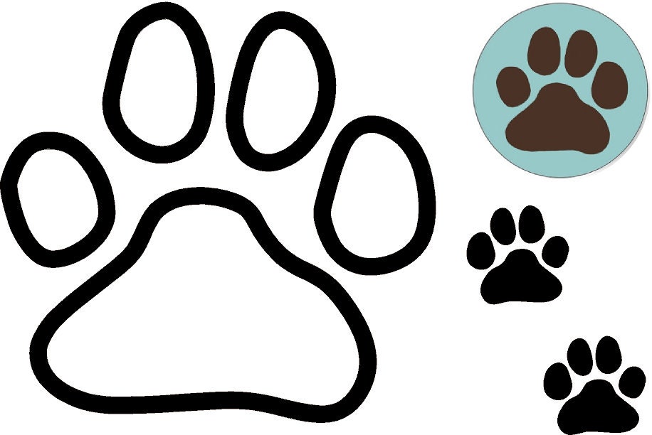 Paw Print Digital File in .pdf, .jpeg and .png - Etsy