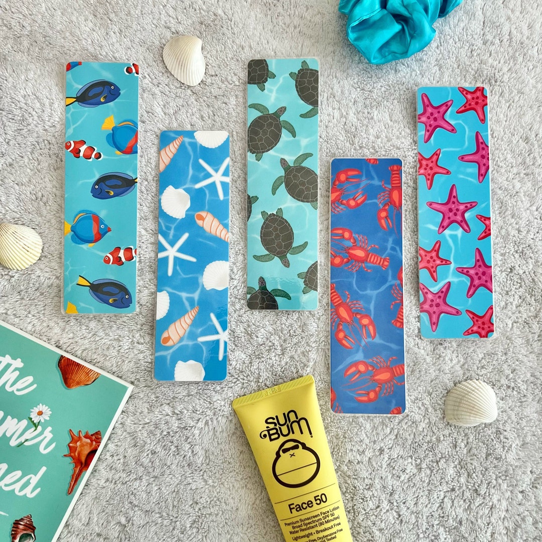 Ocean Life Bookmarks | Tropical Fish | Shells | Turtles | Lobsters ...