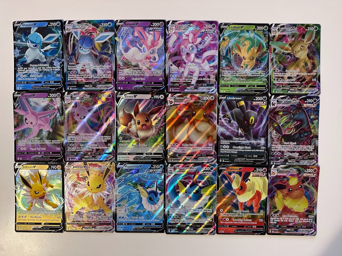 Eevee and Evolutions Pokemon Pack 10 Cards With Holo Foil Promo and ...