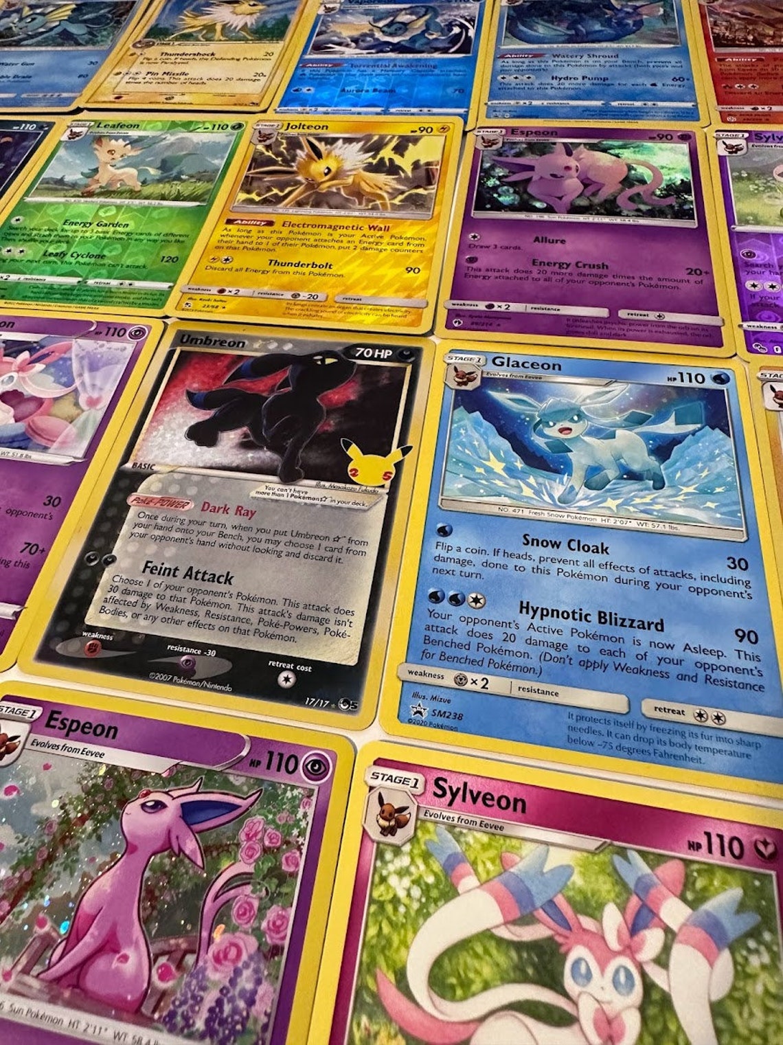 Eevee and Evolutions Pokemon Pack 10 Cards With Holo Foil Promo and ...