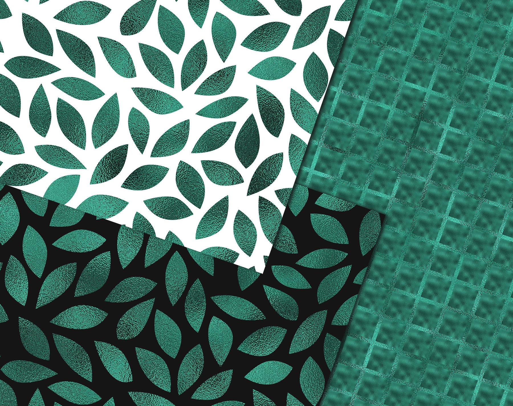 Emerald Green Digital Paper Seamless Pattern Fashion Digital - Etsy